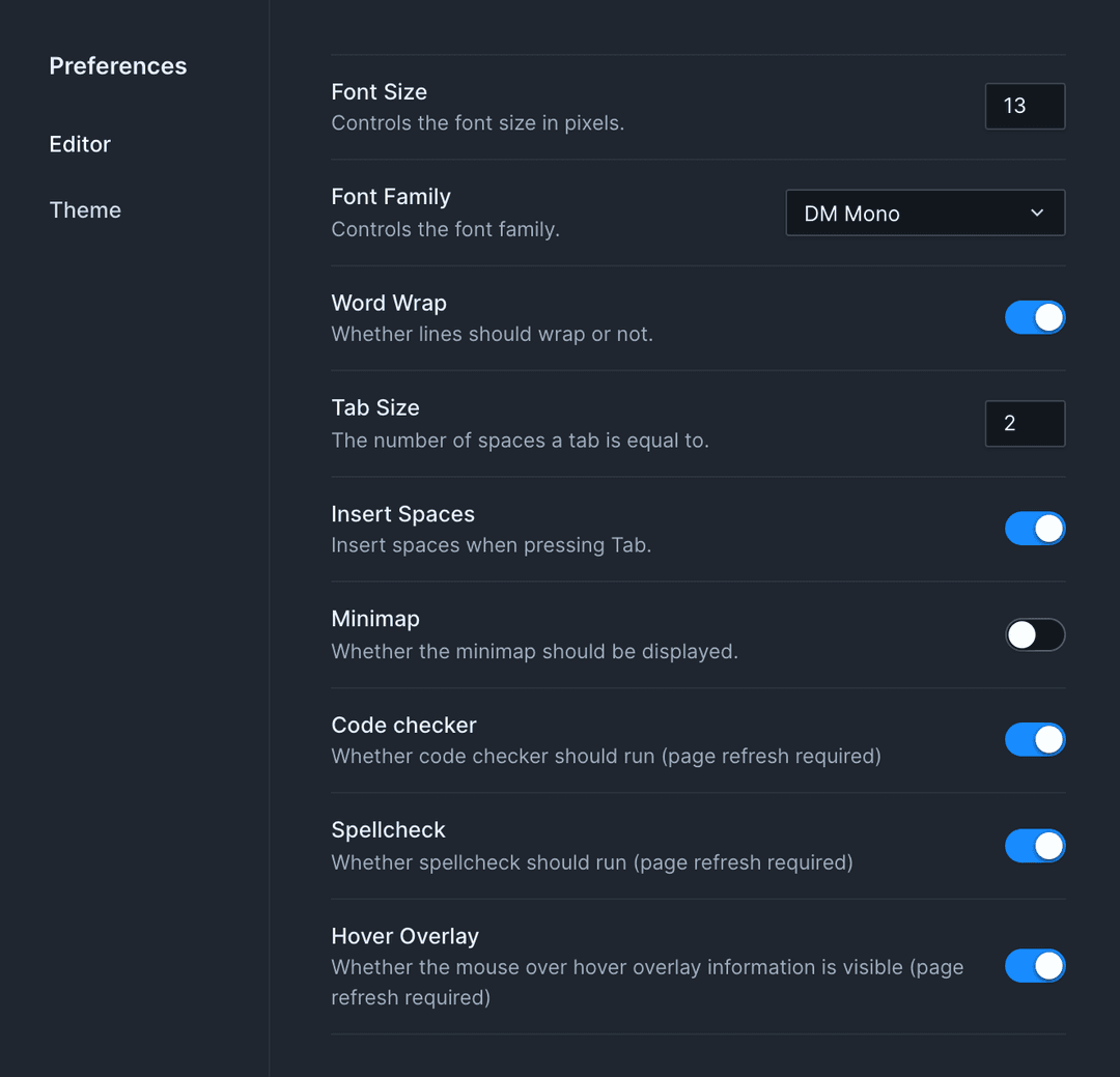Preferences – Parcel Documentation
