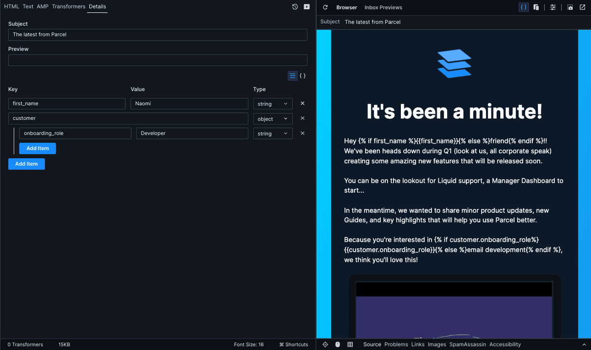 Personalization – Parcel Documentation
