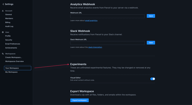 Experiments – Parcel Documentation